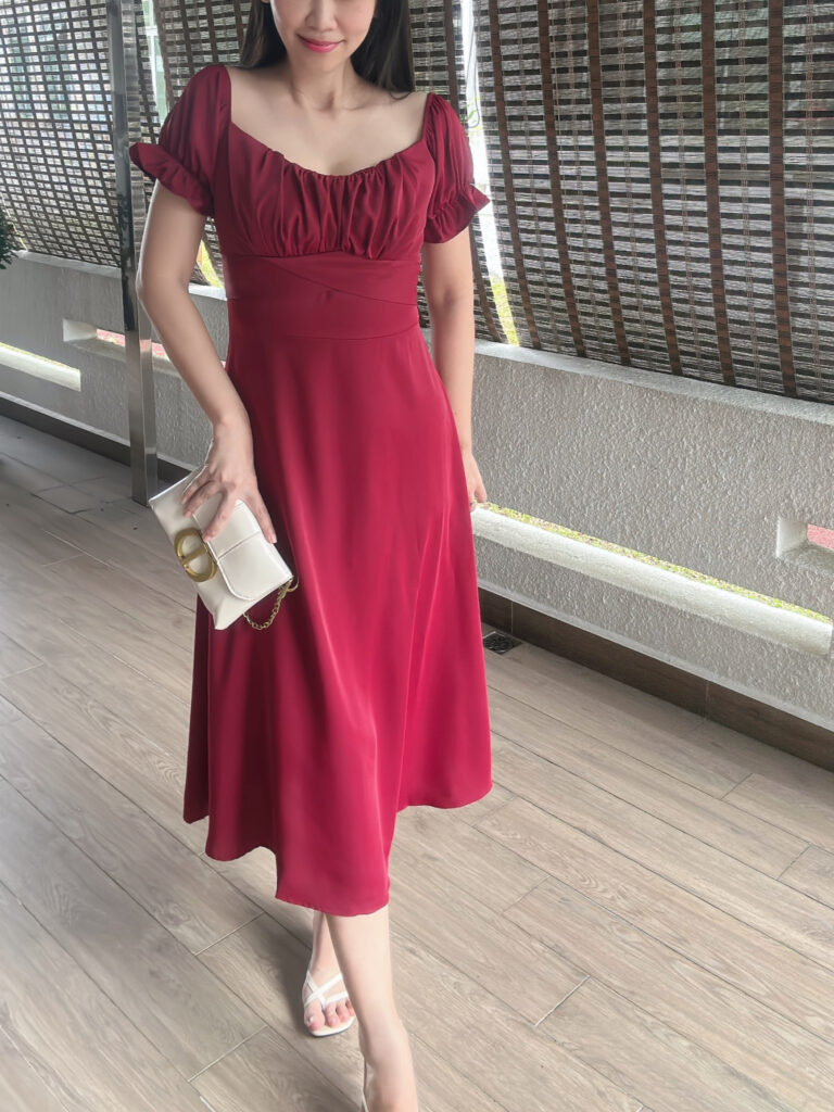 MARIAH French Low Cut Dress 法式低领连裙 - NOI Garden