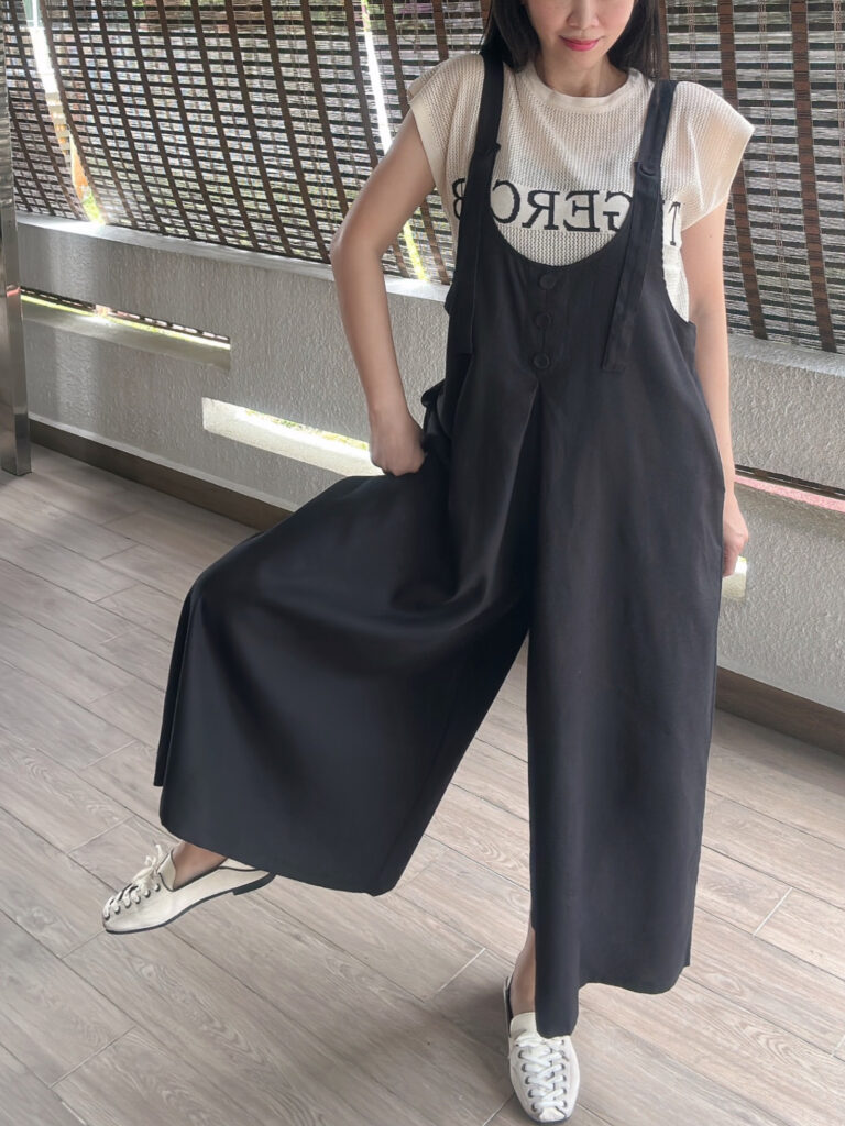 CIEL Japanese Wide Leg Jumpsuit 日系慵懒风背带裤 - NOI Garden
